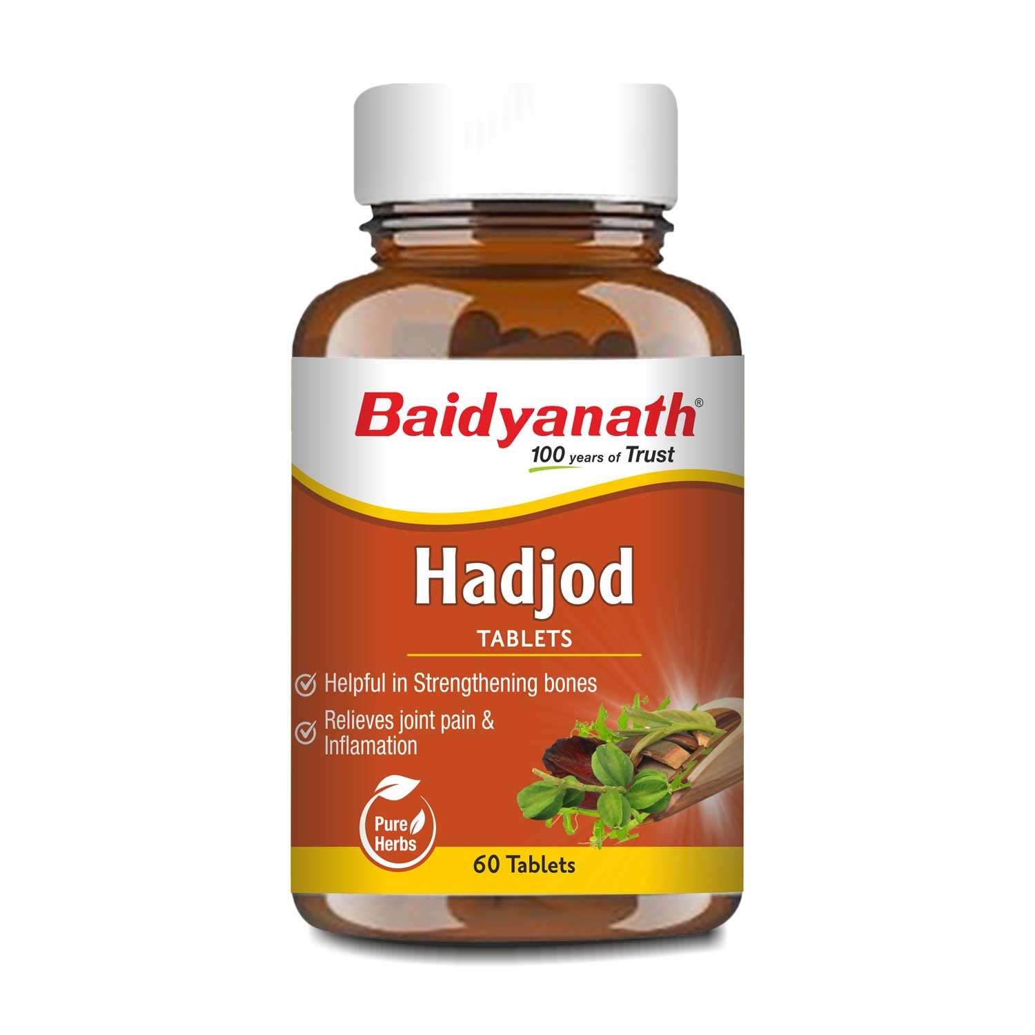 Baidyanath Hadjod Tablets for Bone & Joint Health | 60 Tablets ...