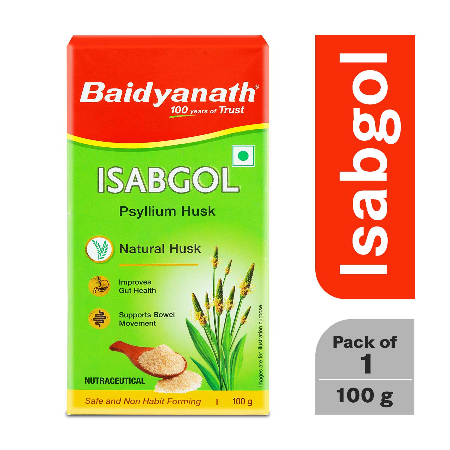Baidyanath Isabgol (Psyllium Husk) Powder| Healthy Digestive Tract ...