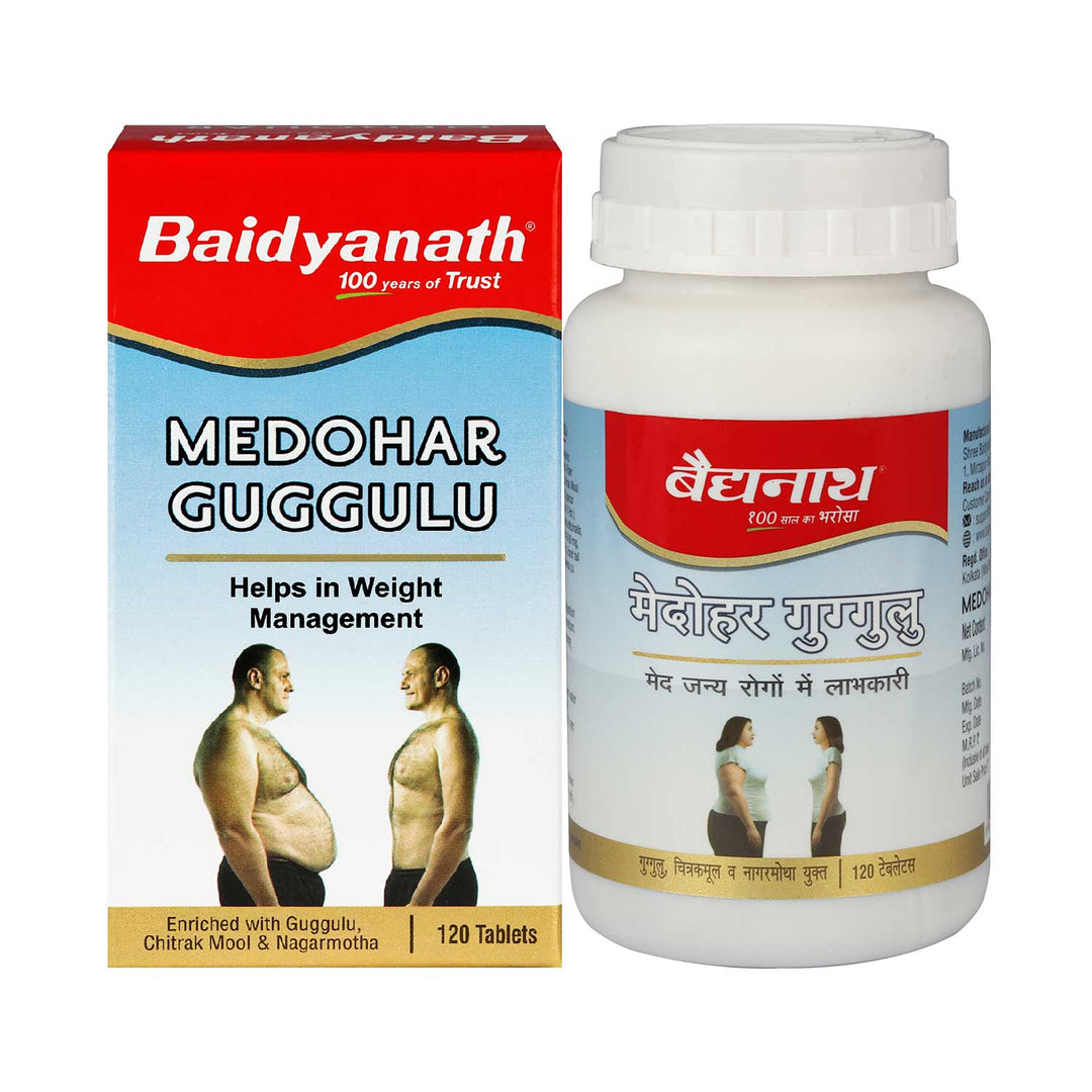 Baidyanath Medohar Guggulu 120 Tab | Enriched with Guggulu, Chitrakmoo ...
