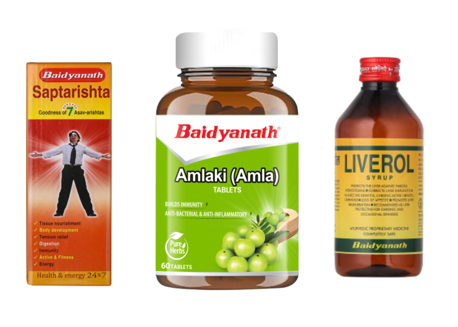 Badiayanth Gut Health Combo - Livrol Syrup-200ml | Saptarishta 450 ml ...